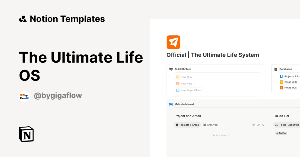 The Ultimate Life OS Template | Notion Marketplace