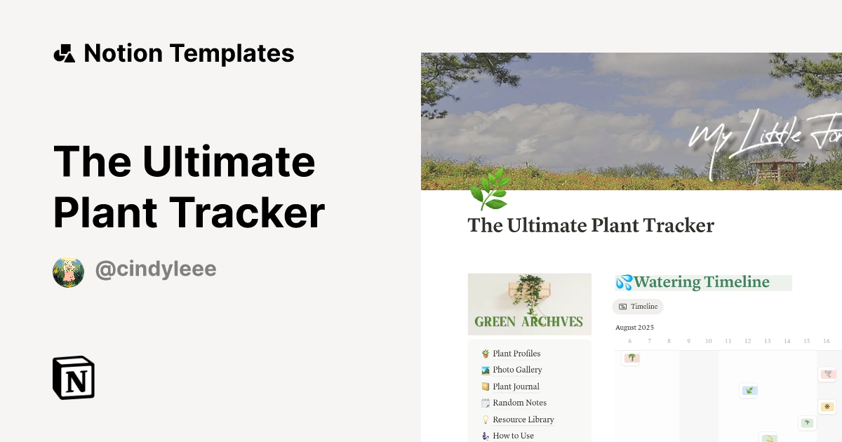 The Ultimate Plant Tracker Template | Notion Marketplace