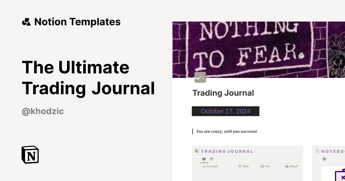 The Ultimate Trading Journal Template | Notion Marketplace