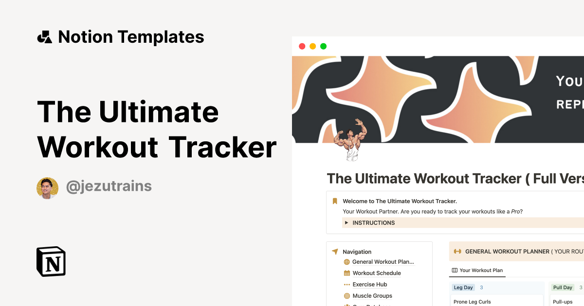 The Ultimate Workout Tracker Template | Notion Marketplace