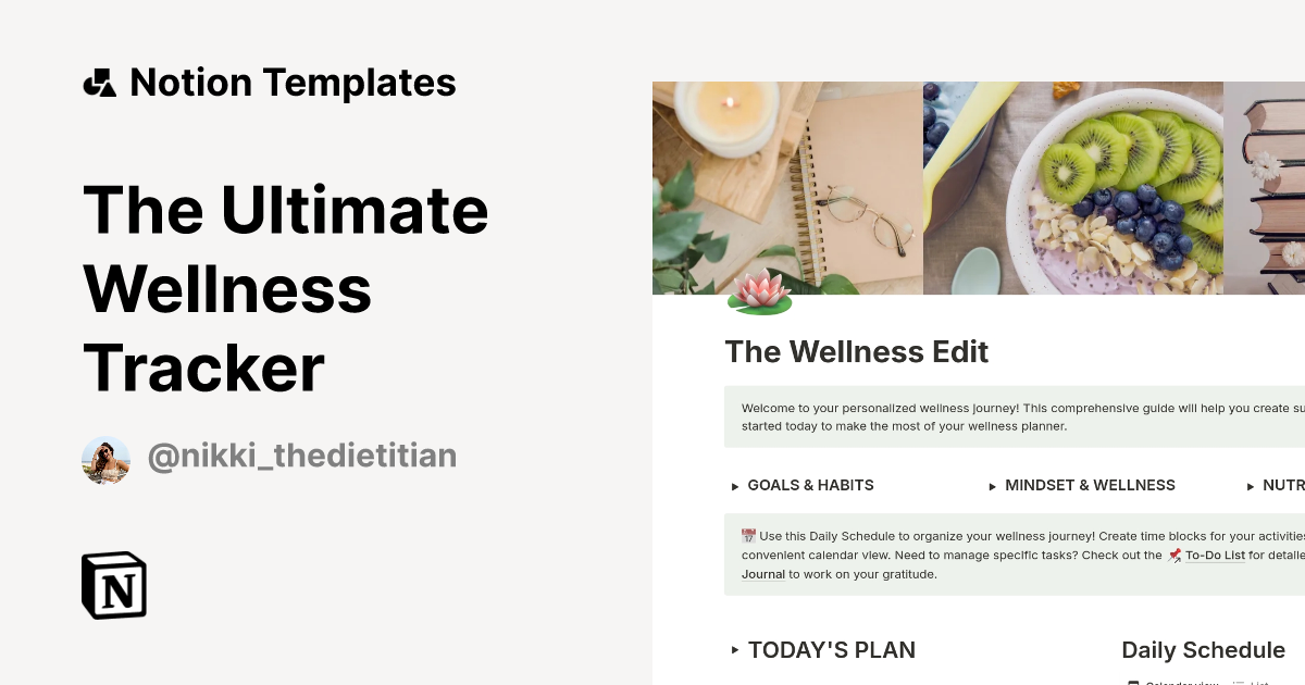 The Ultimate Wellness Tracker Template | Notion Marketplace