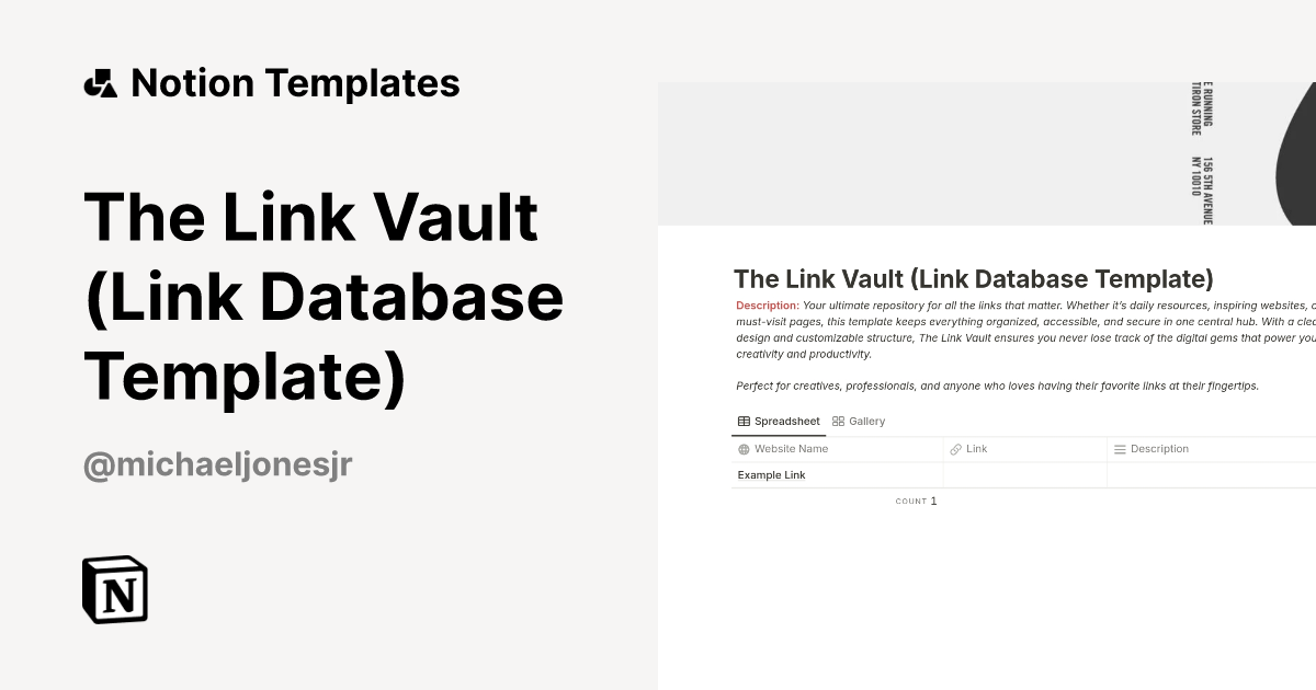 The Link Vault (Link Database Template) Template | Notion Marketplace