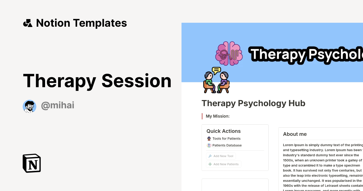 Therapy Session Template | Notion Marketplace
