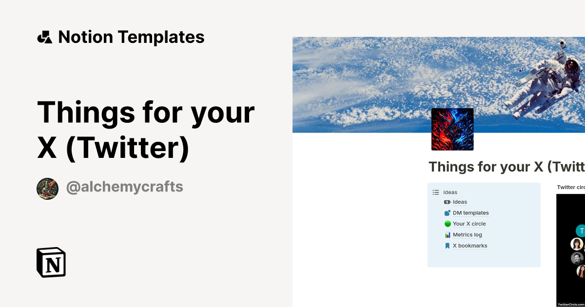 Things for your X (Twitter) Template by Templates for You-AlchemyCrafts ...