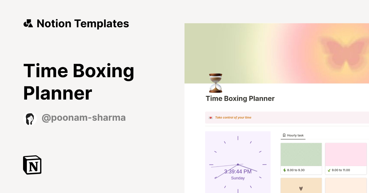 Time Boxing Planner Template | Notion Marketplace