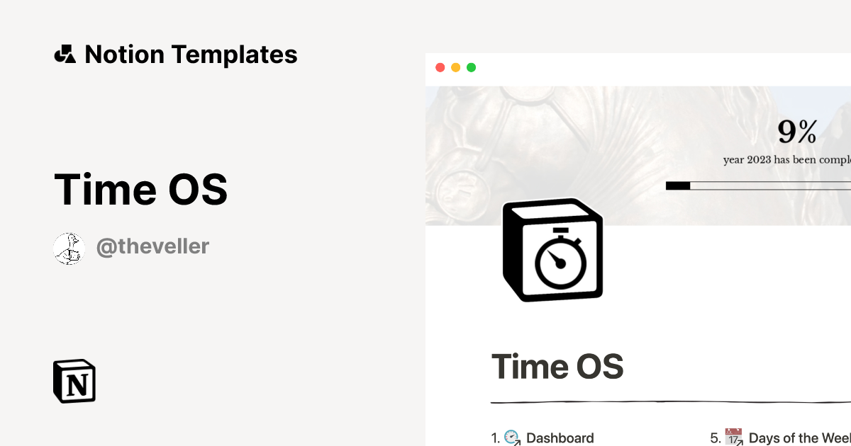 Time OS Template | Notion Marketplace