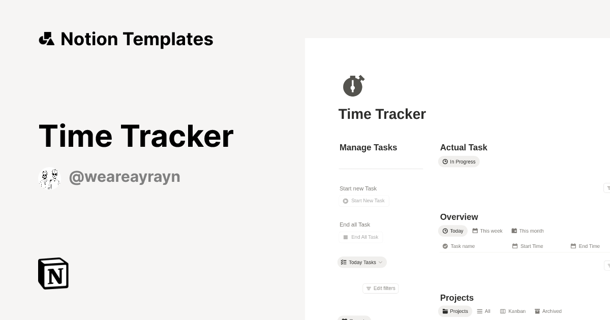 Time Tracker Template | Notion Marketplace