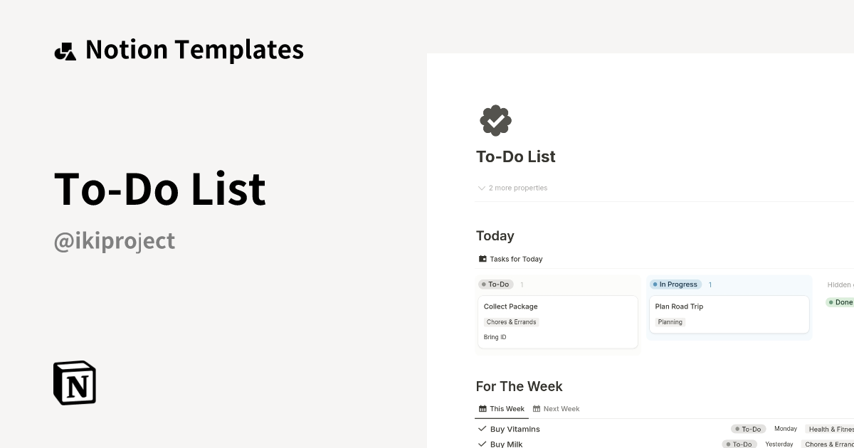 To-Do List Template | Notion Marketplace