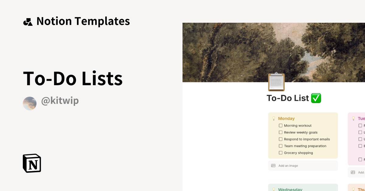 To-Do Lists Template | Notion Marketplace