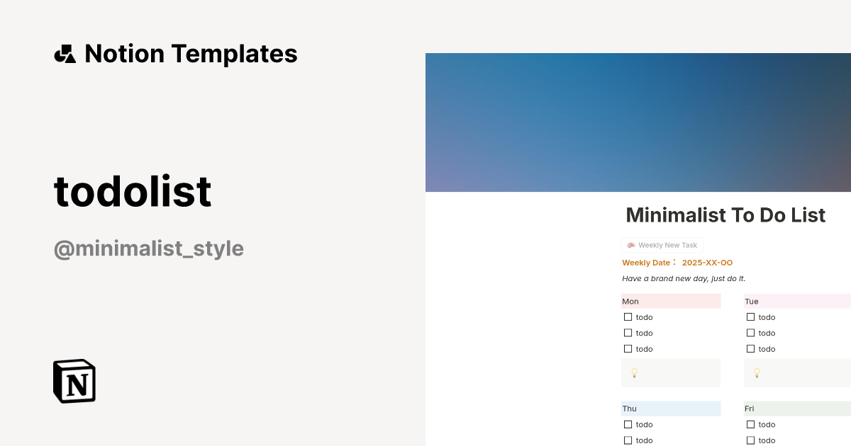todolist Template | Notion Marketplace