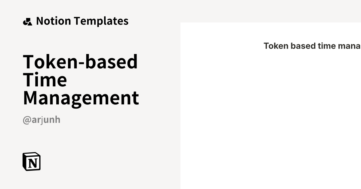 Token-based Time Management Template | Notion Marketplace