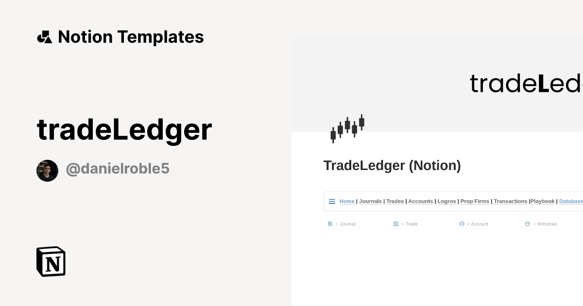 tradeLedger Template by Daniel Robles | Notion Marketplace
