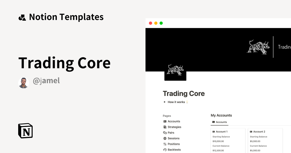 Trading Core Template | Notion Marketplace