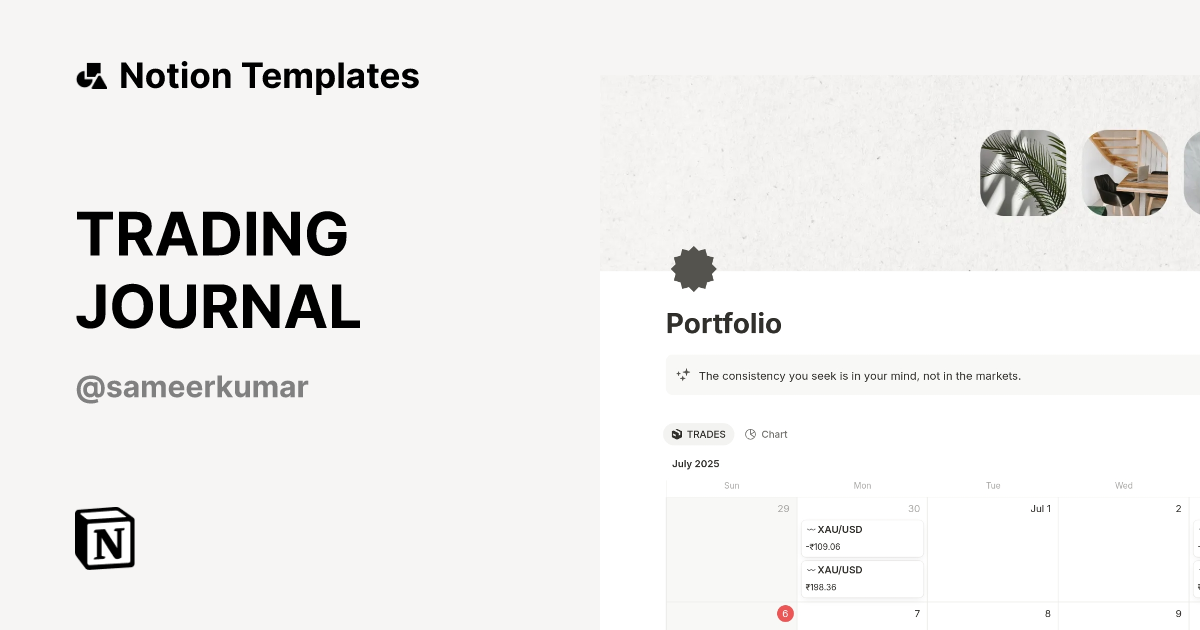 TRADING JOURNAL Template by Trading Journal | Notion Marketplace