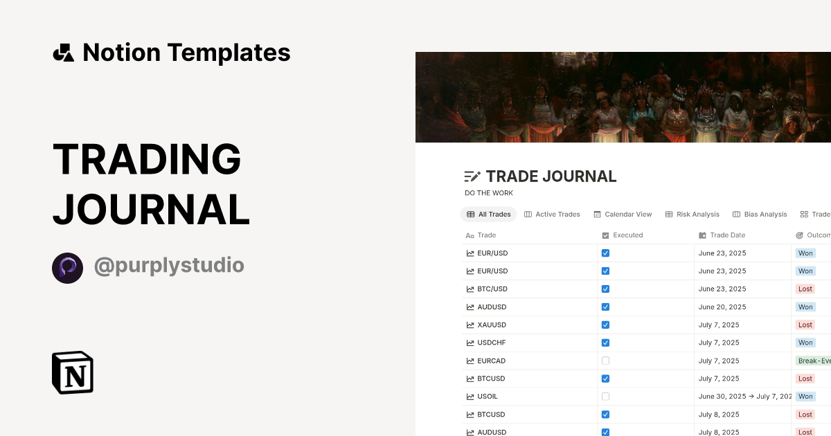 TRADING JOURNAL Template | Notion Marketplace