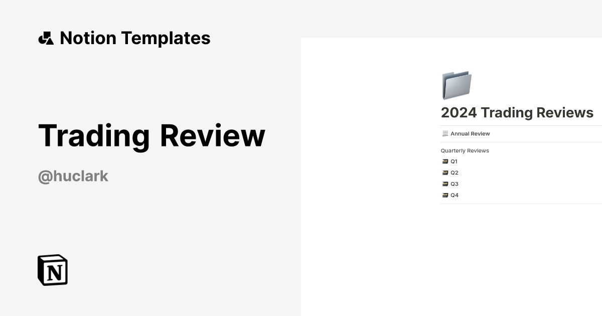 Trading Review Template by Huclark | Notion Marketplace
