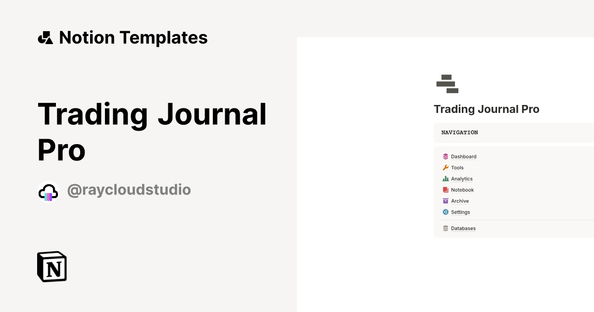 Trading Journal Pro Template by ray | Notion Marketplace