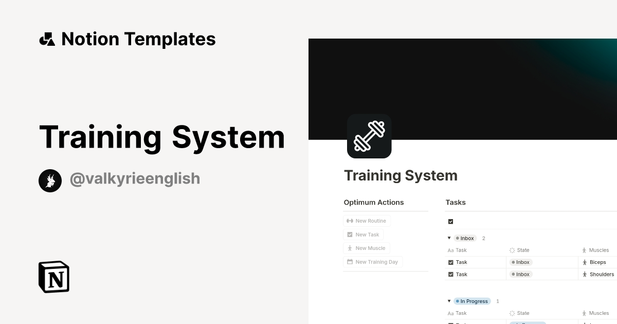 Training System Template | Notion Marketplace