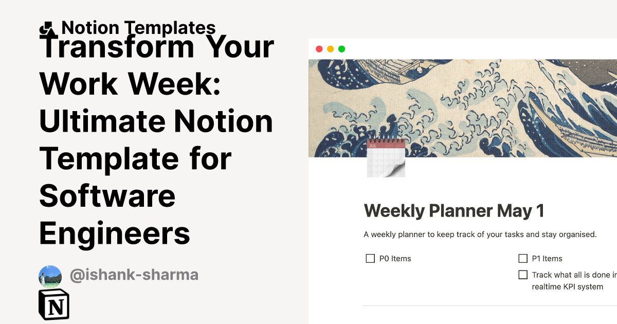 Transform Your Work Week: Ultimate Notion Template for Software ...