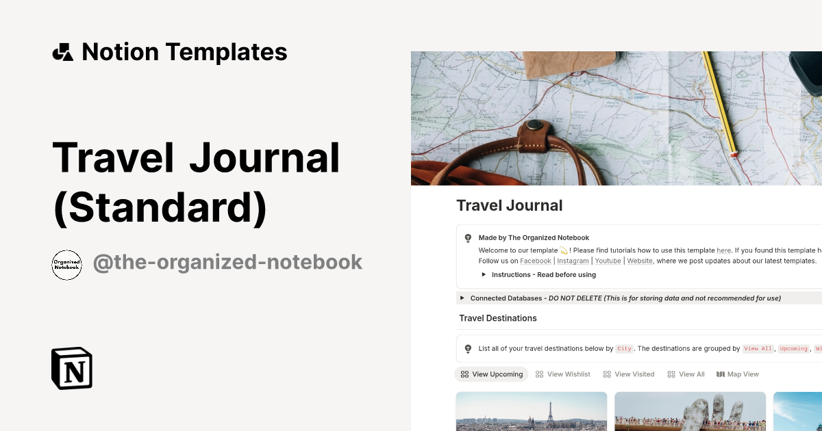 Travel Journal (Standard) Template | Notion Marketplace