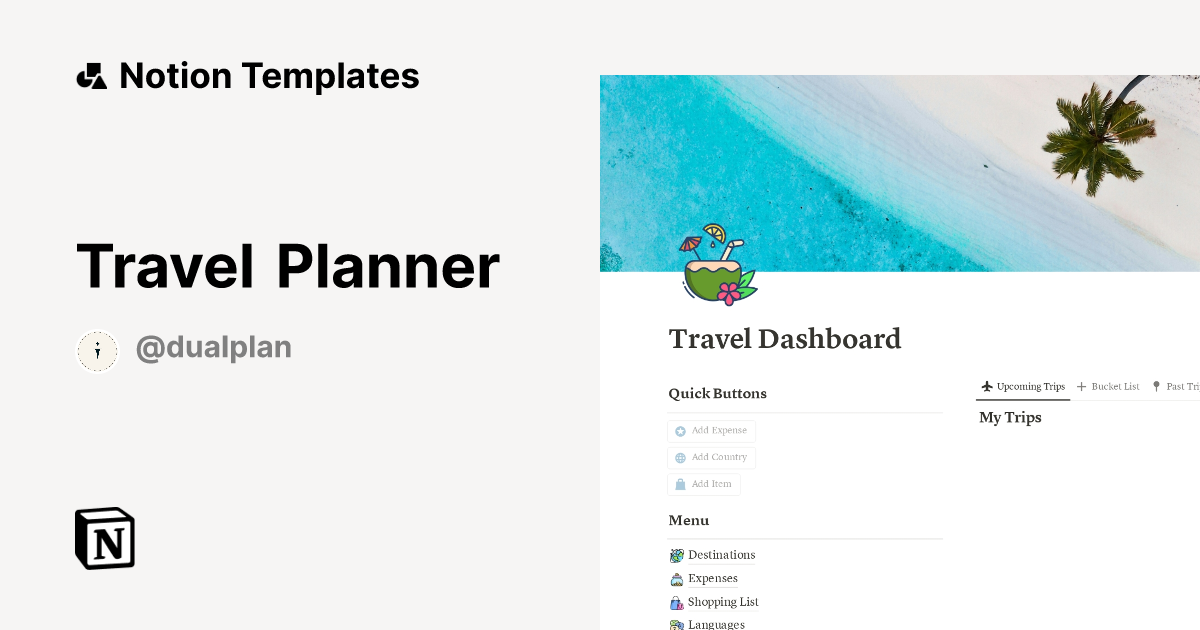 Travel Planner Template | Notion Marketplace