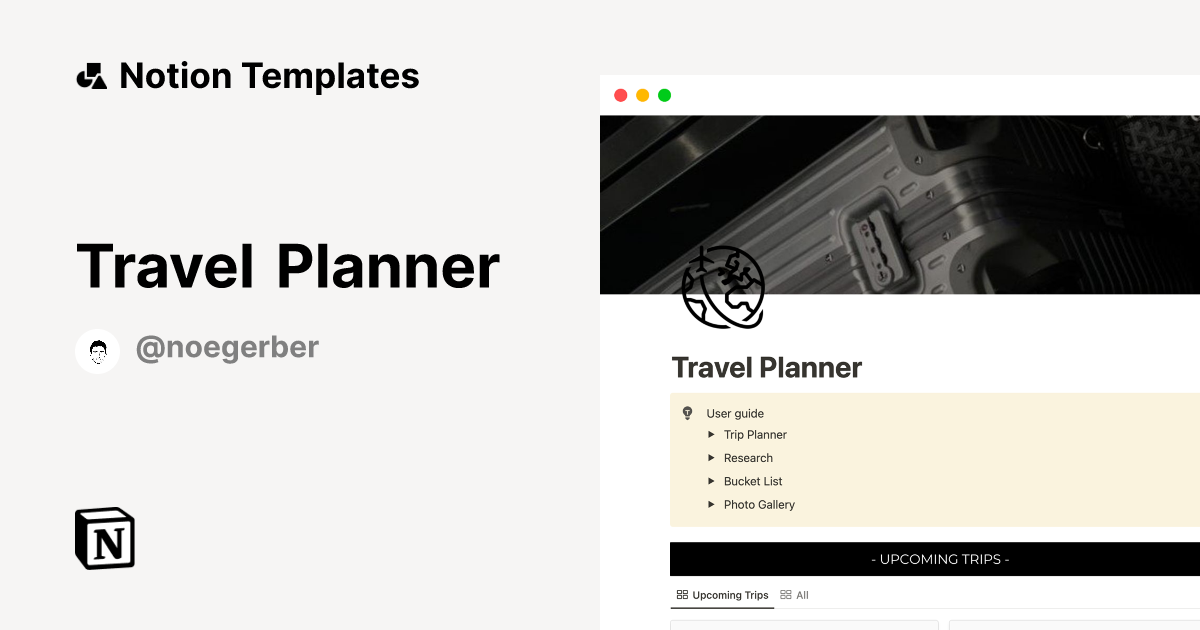 Travel Planner Template by Strava Running Tracker | Notion Marketplace