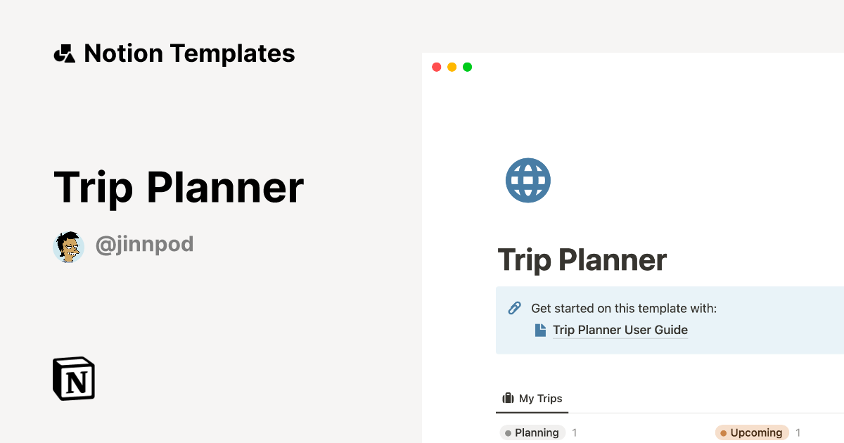 Trip Planner Template | Notion Marketplace