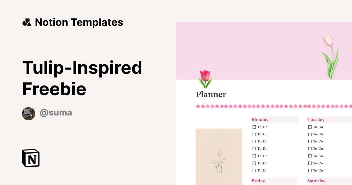 Tulip-Inspired Freebie Template | Notion Marketplace