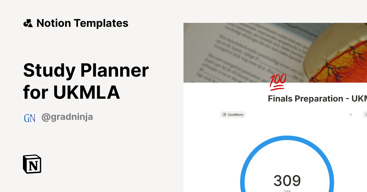 Study Planner for UKMLA Template | Notion Marketplace