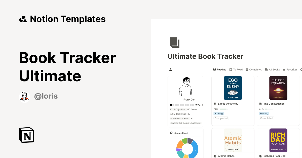 Book Tracker Ultimate Template | Notion Marketplace