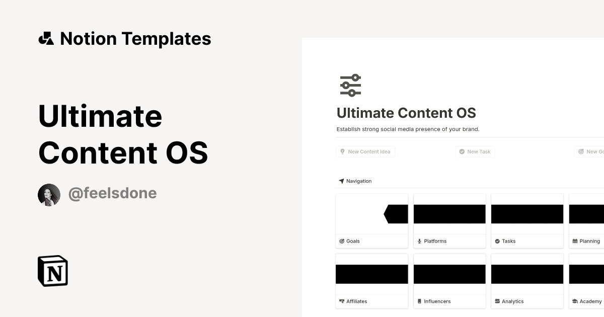 Ultimate Content OS Template by feelsDone. | Notion Marketplace