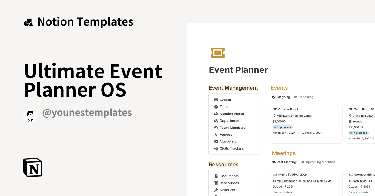 Ultimate Event Planner OS Template | Notion Marketplace