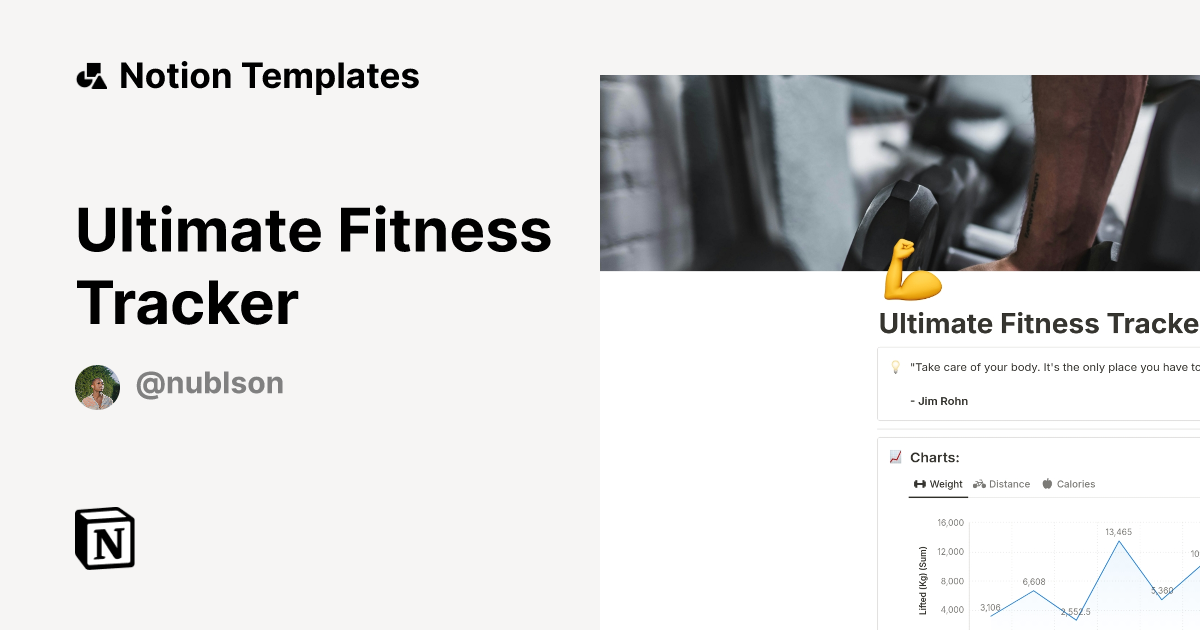 Ultimate Fitness Tracker Template | Notion Marketplace