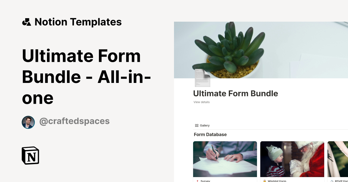 Ultimate Form Bundle - All-in-one Template | Notion Marketplace