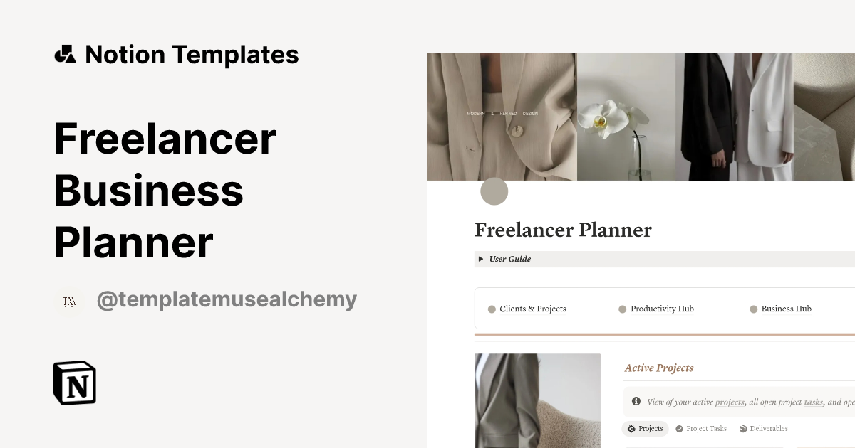 Freelancer Business Planner Template by The Template Muse | Notion ...