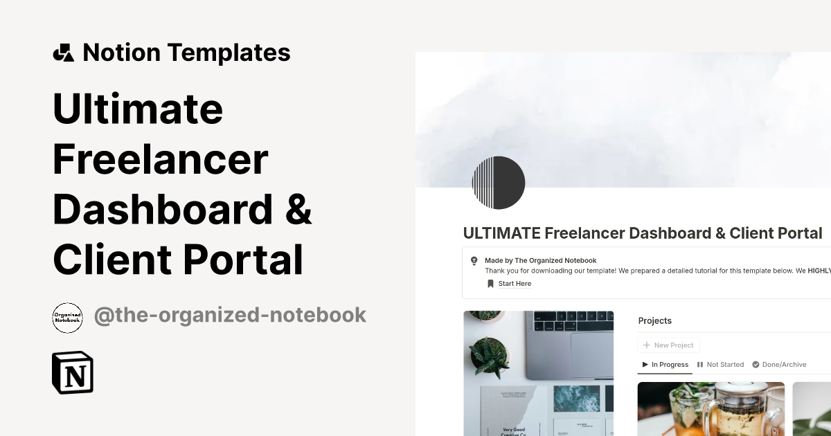 Ultimate Freelancer Dashboard & Client Portal Template | Notion Marketplace
