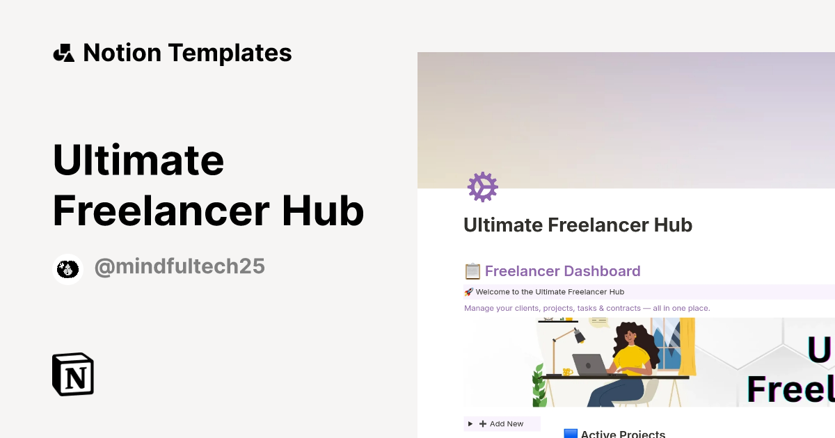 Ultimate Freelancer Hub Template | Notion Marketplace