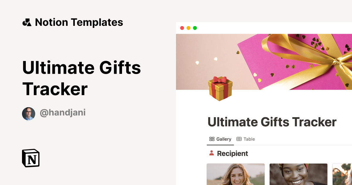 Ultimate Gifts Tracker Template | Notion Marketplace