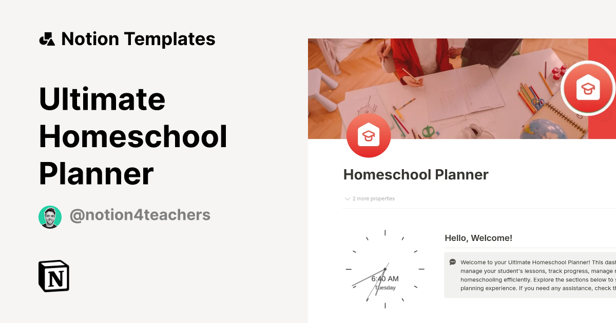 Ultimate Homeschool Planner Template | Notion Marketplace