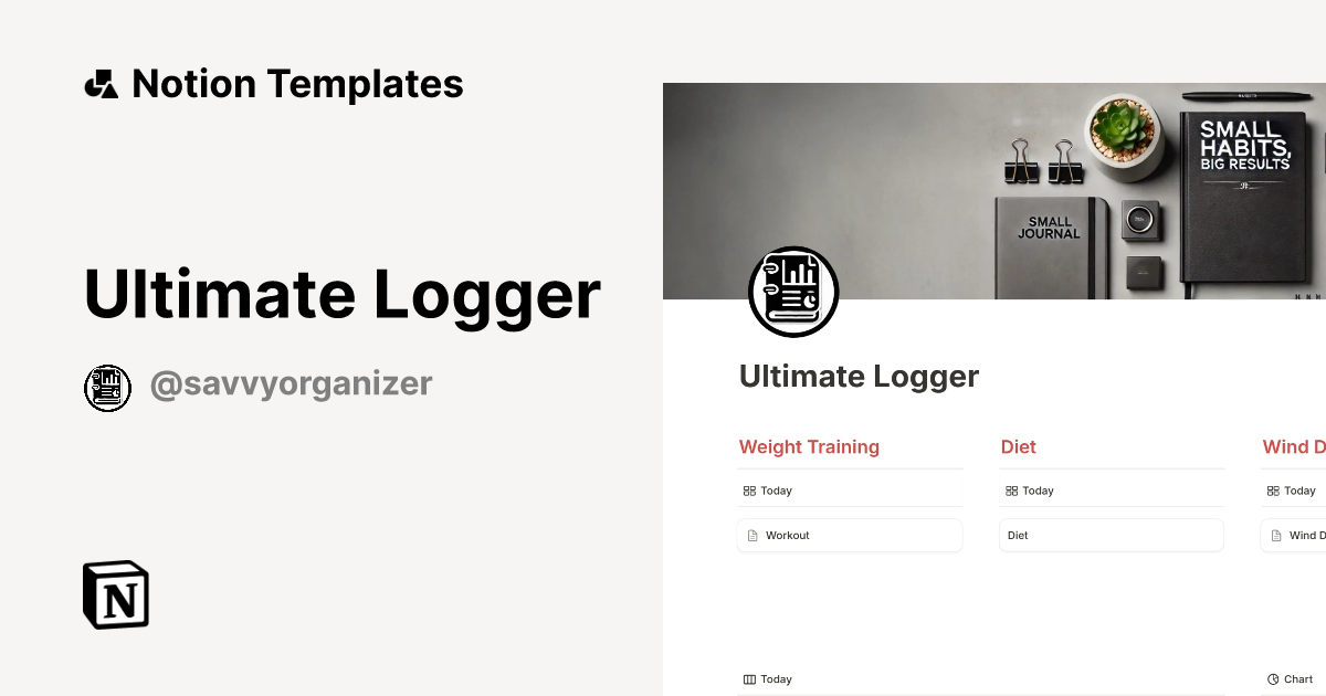 Ultimate Logger Template | Notion Marketplace
