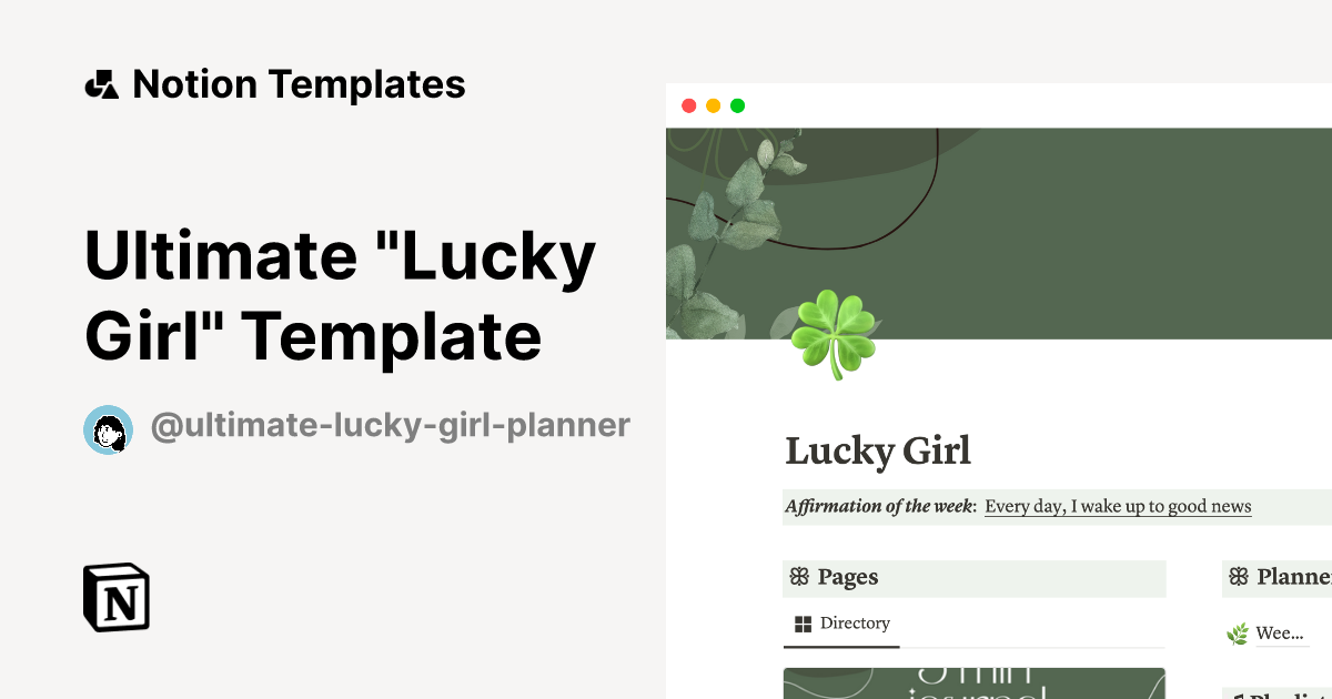 Ultimate "Lucky Girl" Template Template by Ultimate "Lucky Girl ...