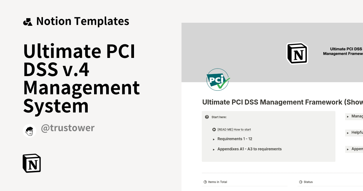 Ultimate PCI DSS v.4 Management System Template | Notion Marketplace