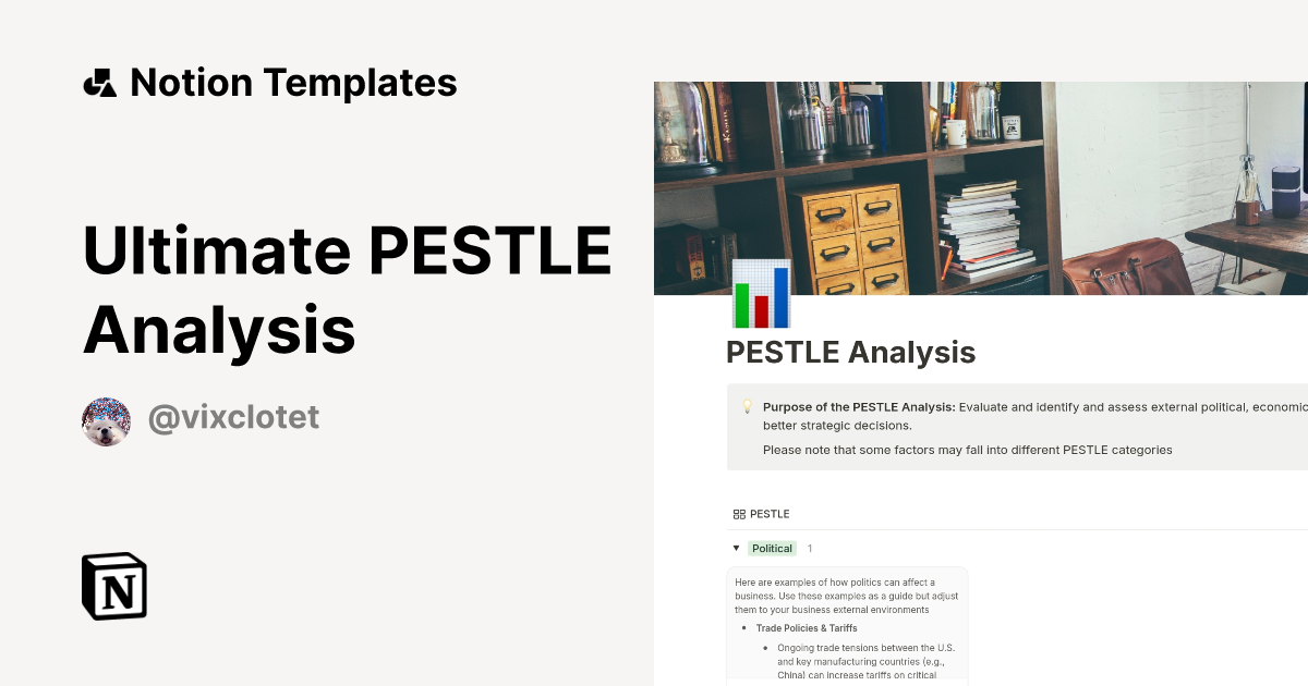 Ultimate PESTLE Analysis Template | Notion Marketplace