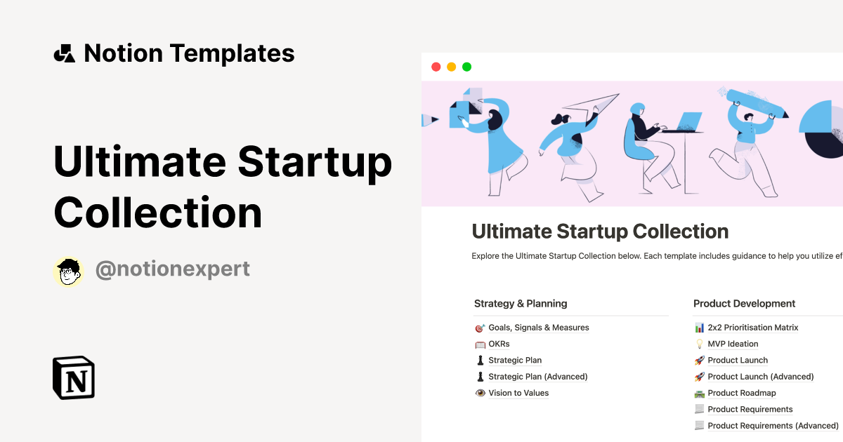 Ultimate Startup Collection Template by The Notion Expert | Notion ...