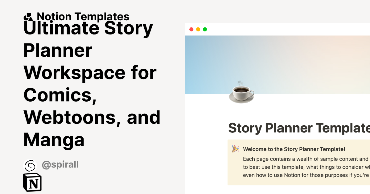 Ultimate Story Planner Workspace for Comics, Webtoons, and Manga ...