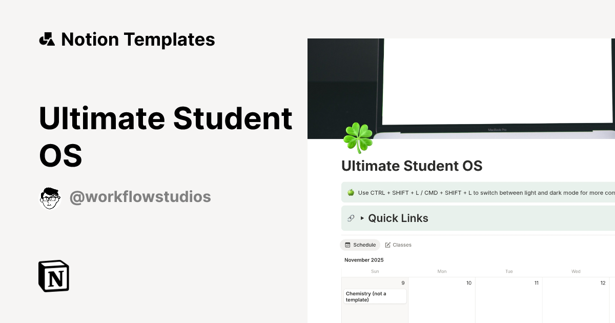 Ultimate Student OS Template | Notion Marketplace