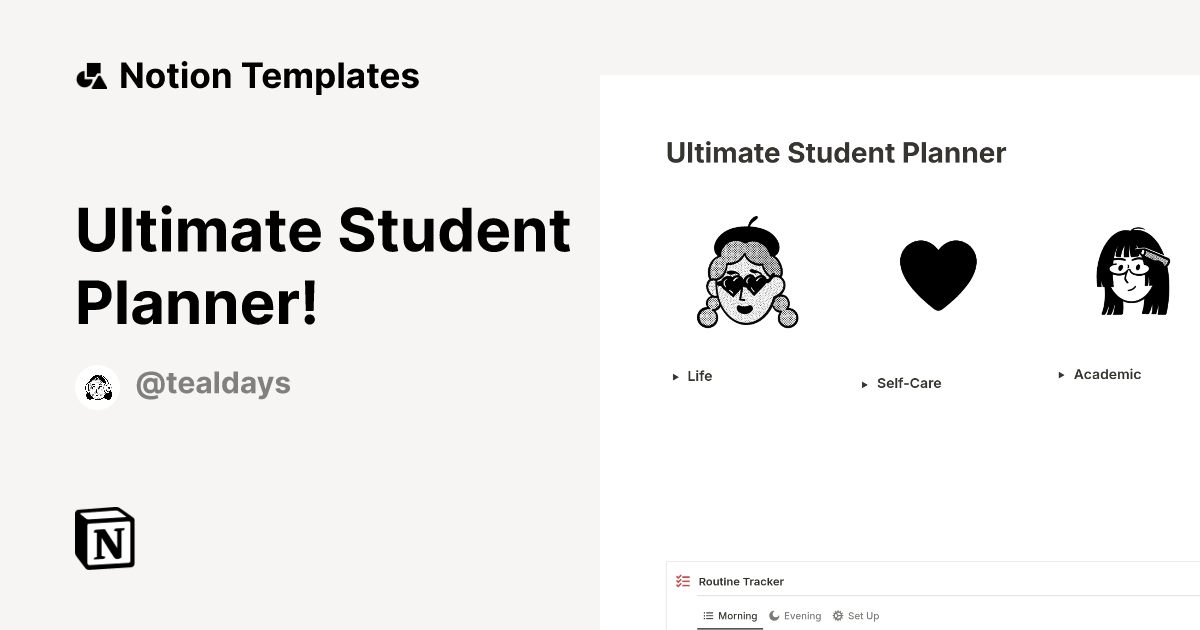 Ultimate Student Planner! Template | Notion Marketplace