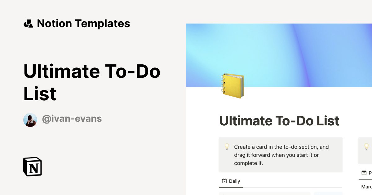 Ultimate To-Do List Template | Notion Marketplace