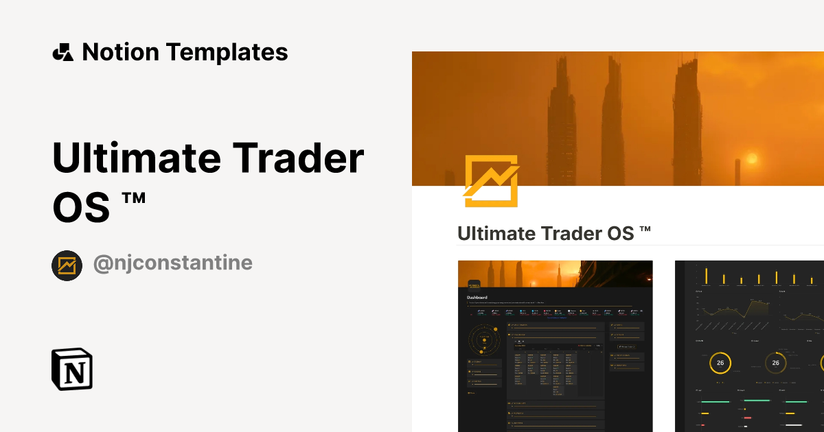 Ultimate Trader OS ™ Template by Ultimate Trader OS Inc | Notion Marketplace
