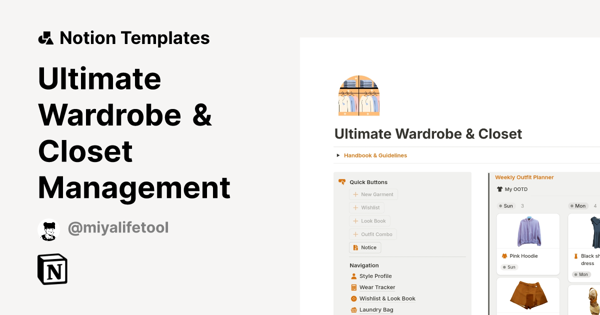 Ultimate Wardrobe & Closet Management Template | Notion Marketplace